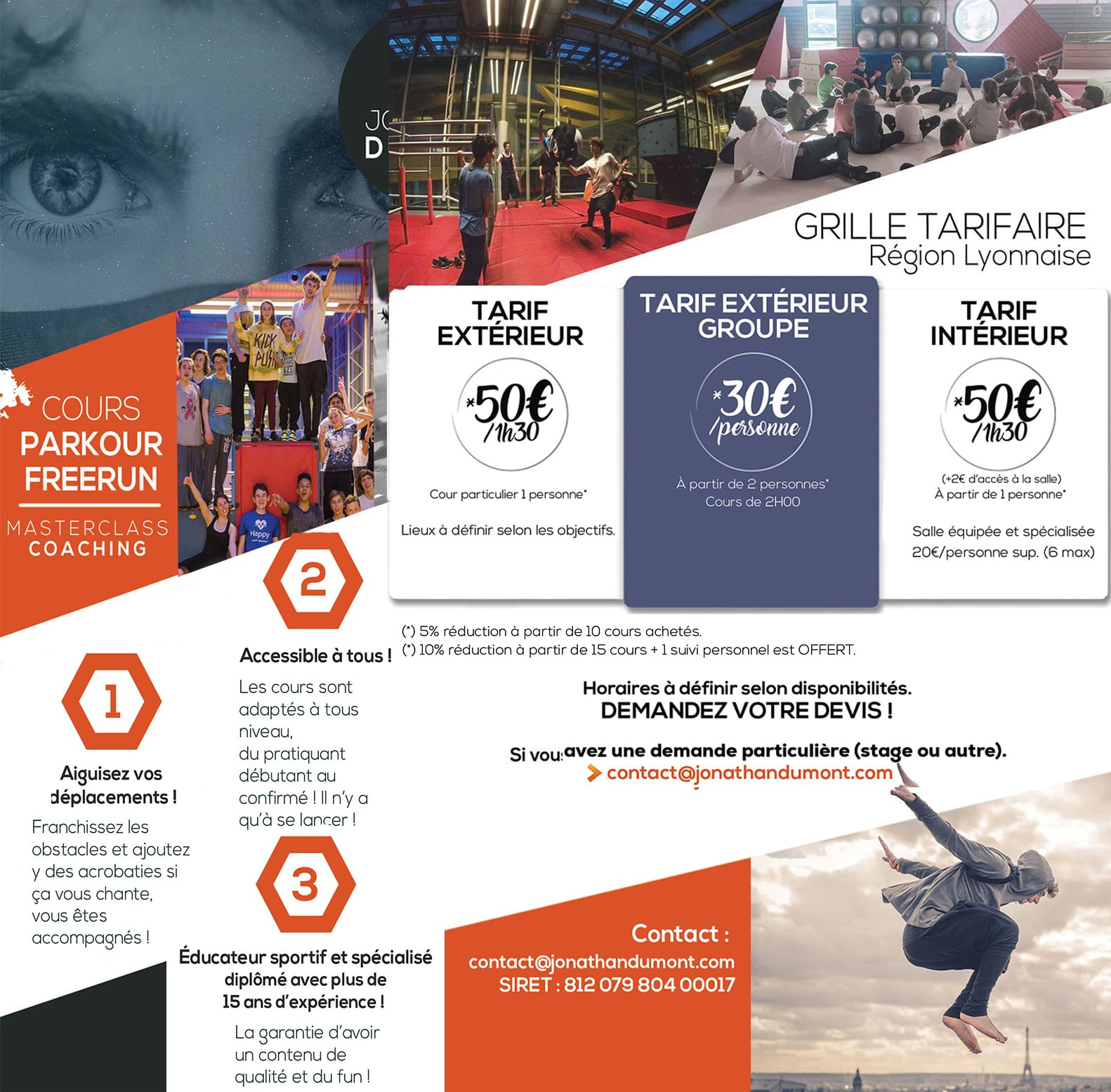 Jonathan Dumont Professionnel de Parkour et Freerunning