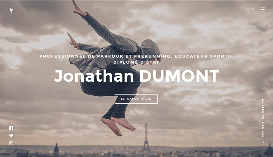 Jonathan Dumont Professionnel de Parkour et Freerunning
